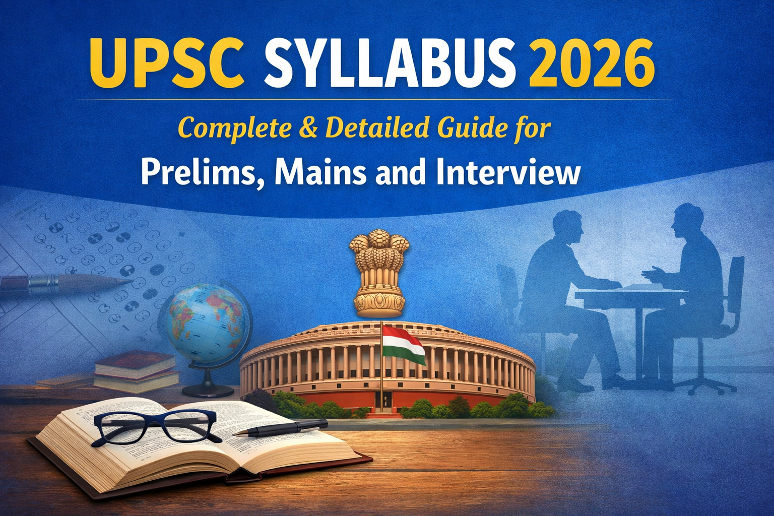 UPSC Syllabus 2026 – Complete Prelims, Mains & Interview Syllabus